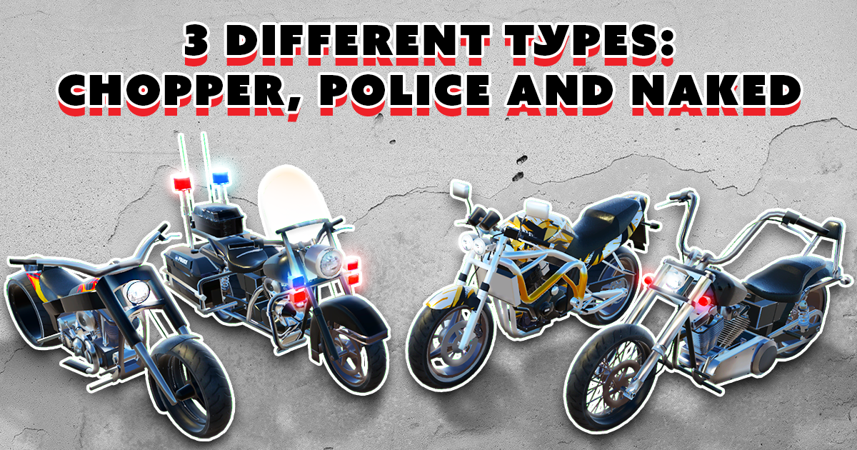 Motorcycle Pack: Naked, Chopper, Police Bikes - Free | 3D Land | Unity ...