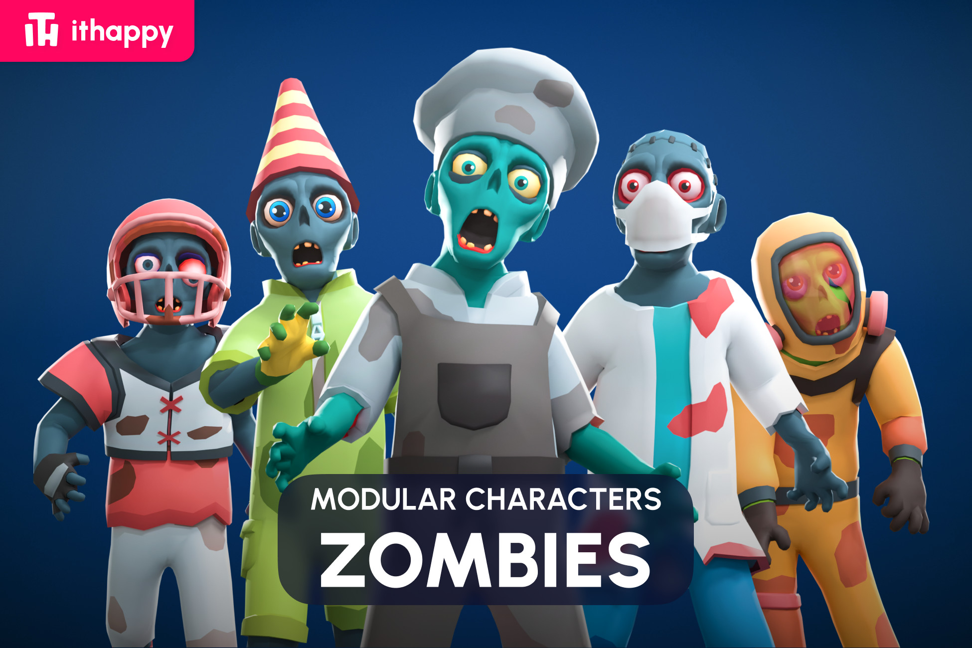 Zombies – Modular Animated Character Pack | 3D 휴머노이드 | Unity Asset Store