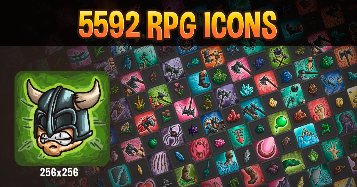 5592 Fantasy RPG Icons | 2D Icons | Unity Asset Store