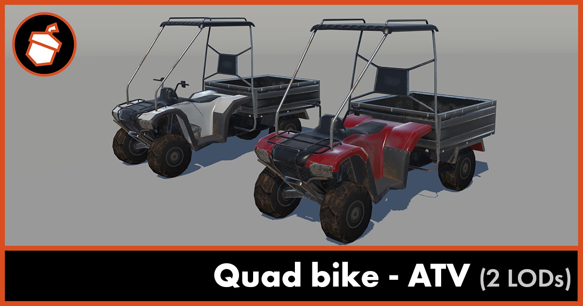 Quad bike - ATV (2 LODs) | 3D Land | Unity Asset Store