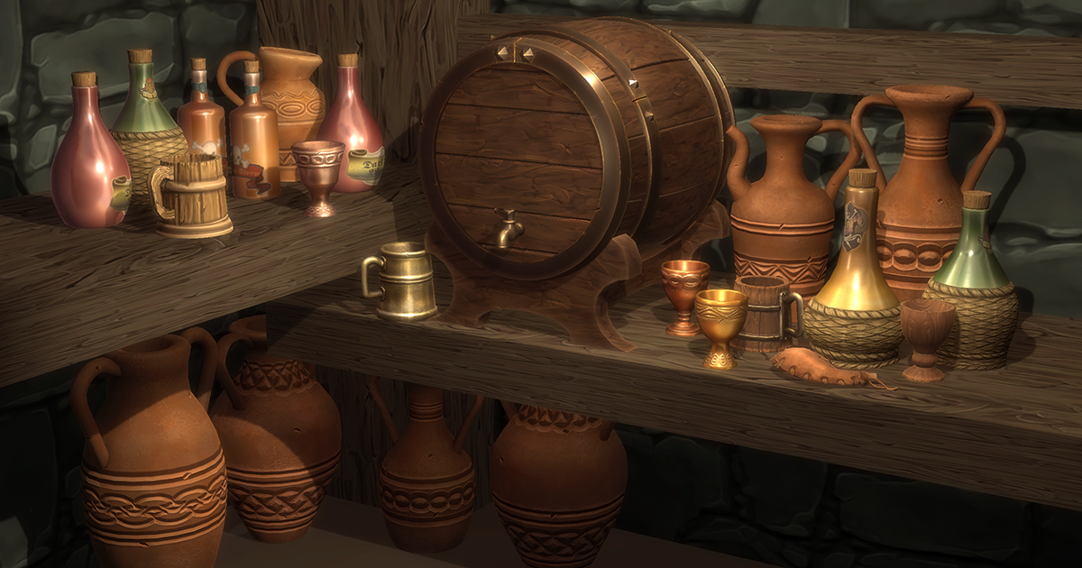Medieval Drinks Pack (Updated) | 3D 음식 | Unity Asset Store