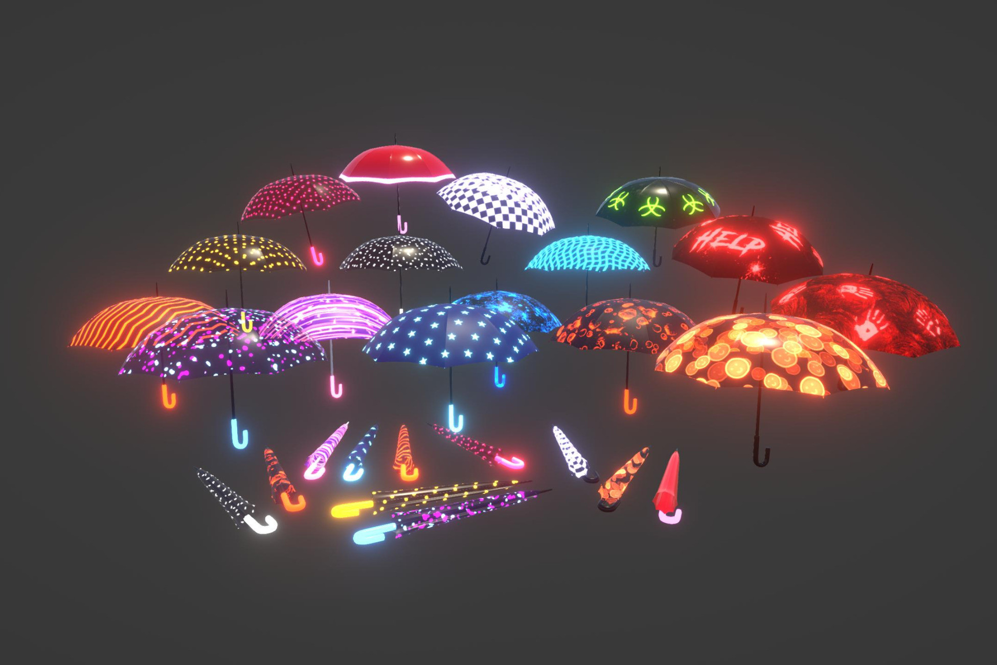 Umbrella 3D : Fantasy edition | 3D Props | Unity Asset Store