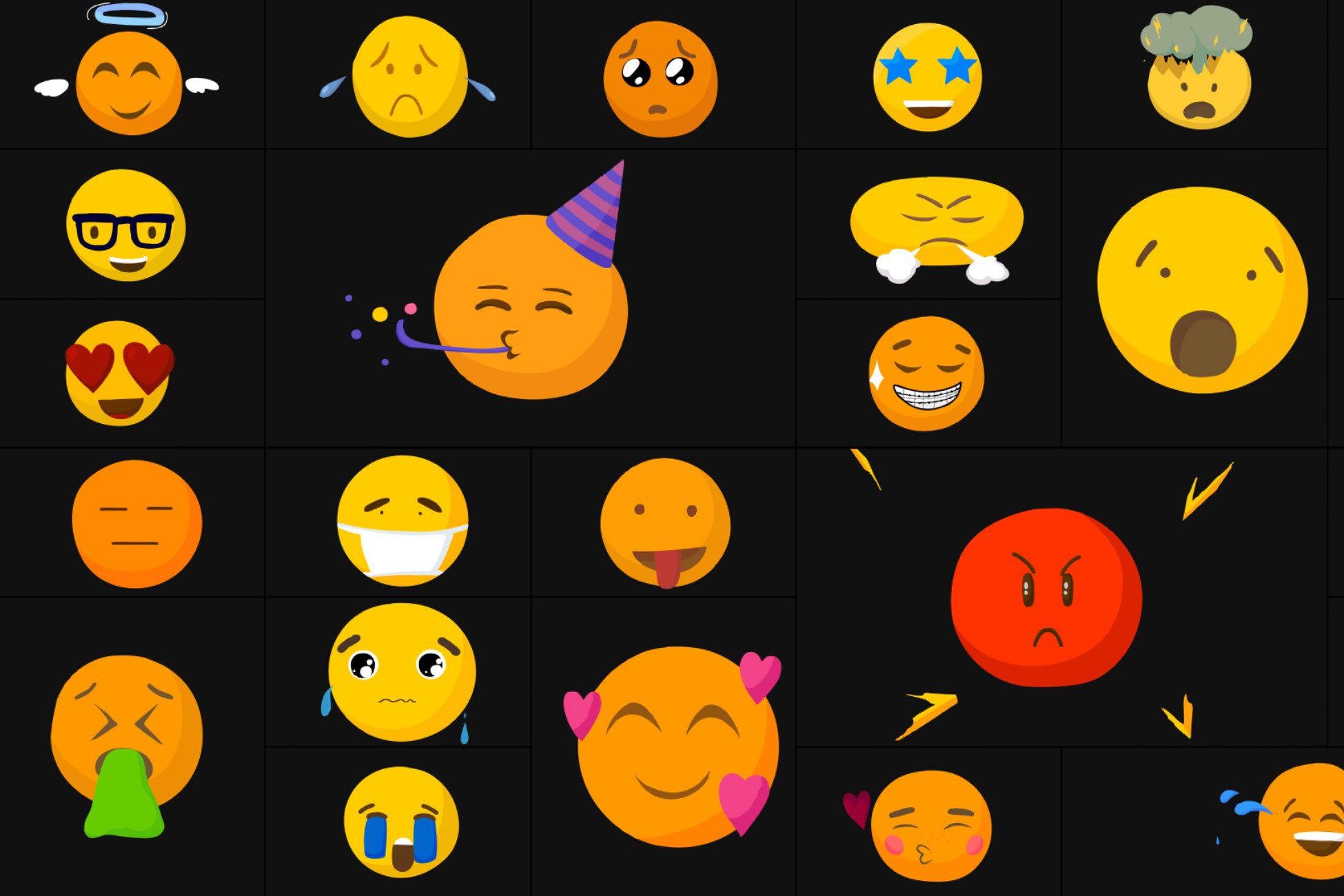 Cartoon Emoji Animations (15.09) | 2D 텍스처 및 소재 | Unity Asset Store