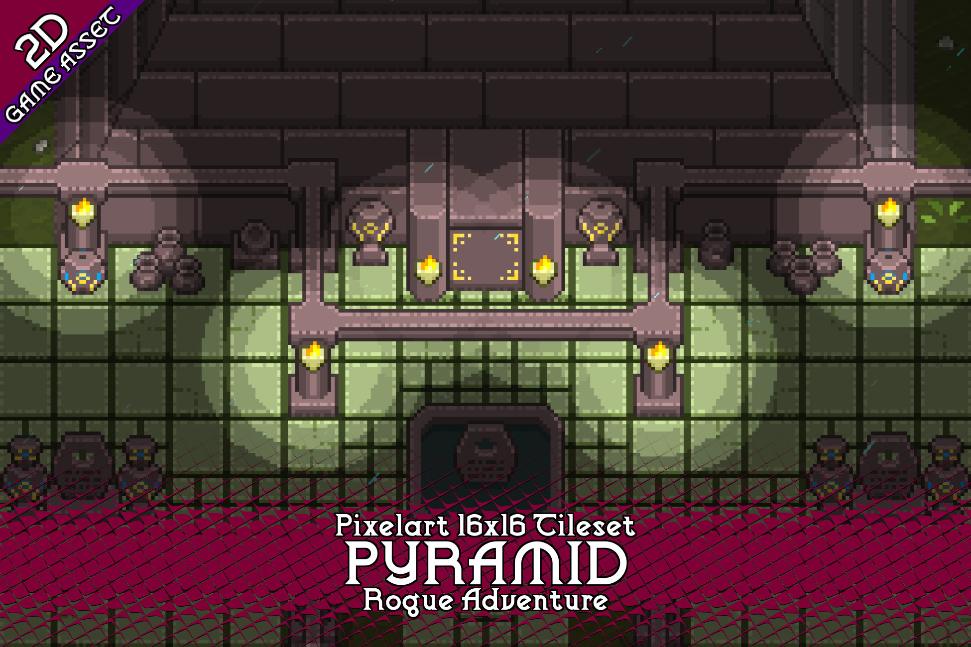 2D TopDown Pyramid Tileset - Rogue Adventure | 2D Environments | Unity ...