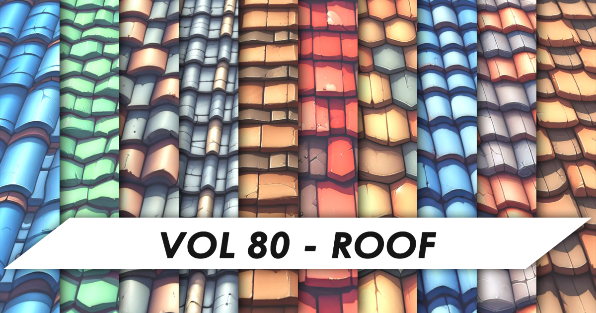 Hand Painted Textures - Vol 80 - Roof | 2D Textures & Materials | Unity ...