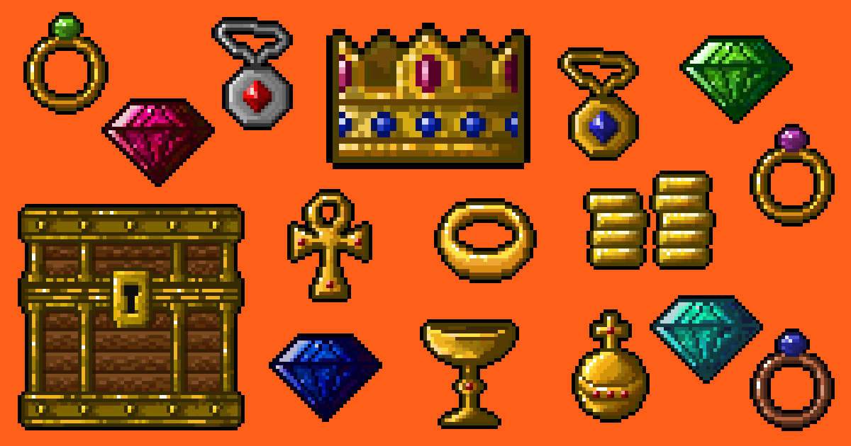 Pixel Treasure Items | 2D Environments | Unity Asset Store