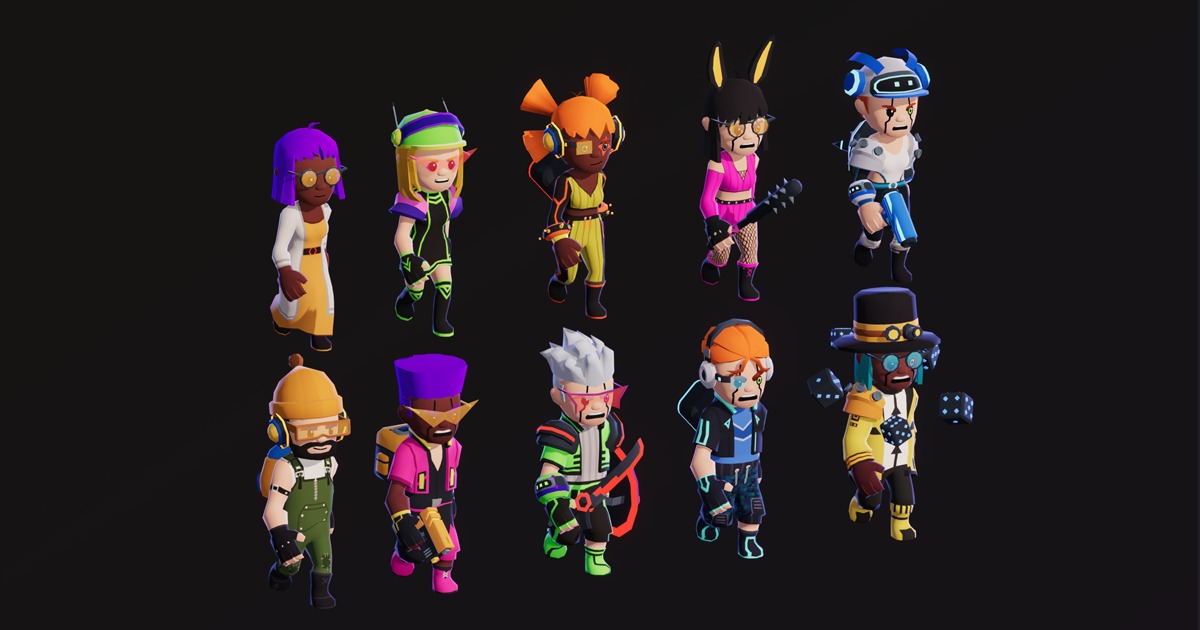 Modular Cyberpunk Characters Pack Cute Series | Characters | Unity ...
