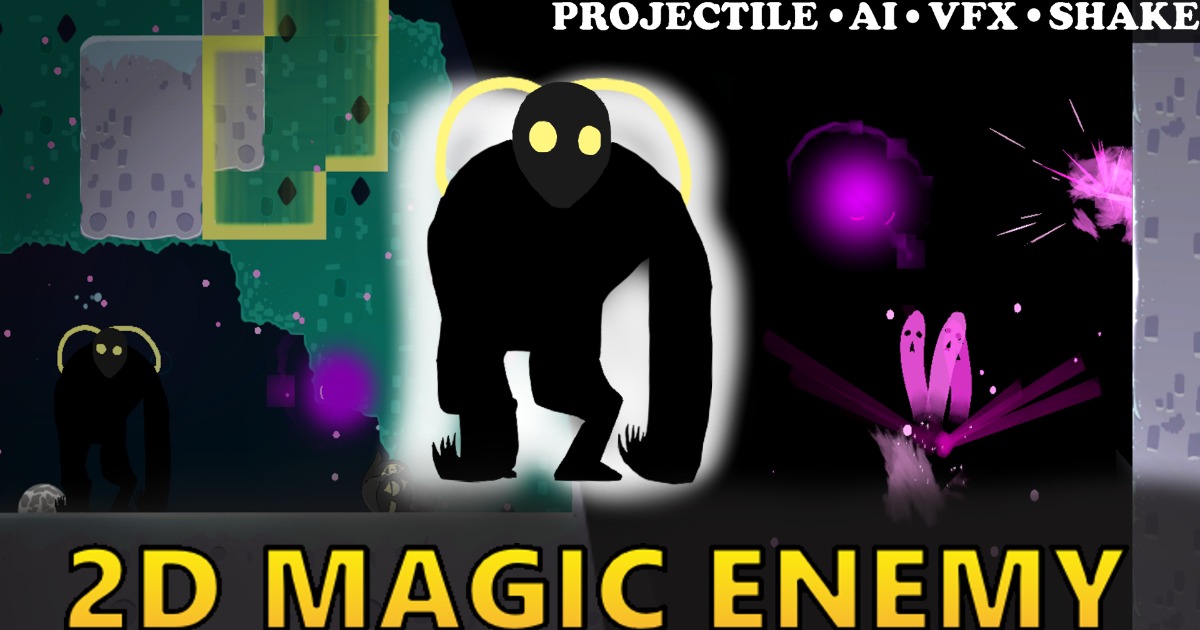 2D Magic Spellcaster AI – Projectile, VFX & Camera Shake for ...
