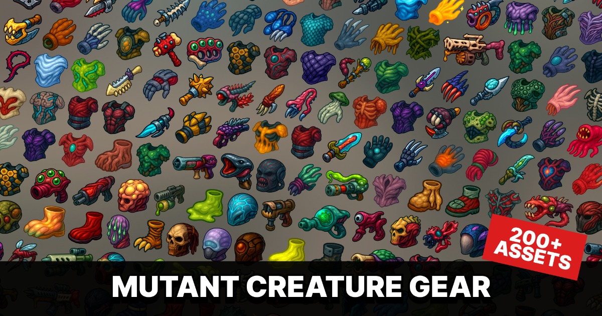 Mutant Creature Gear & Weapons Pack Biomechanical Biomorph Sci-Fi ...