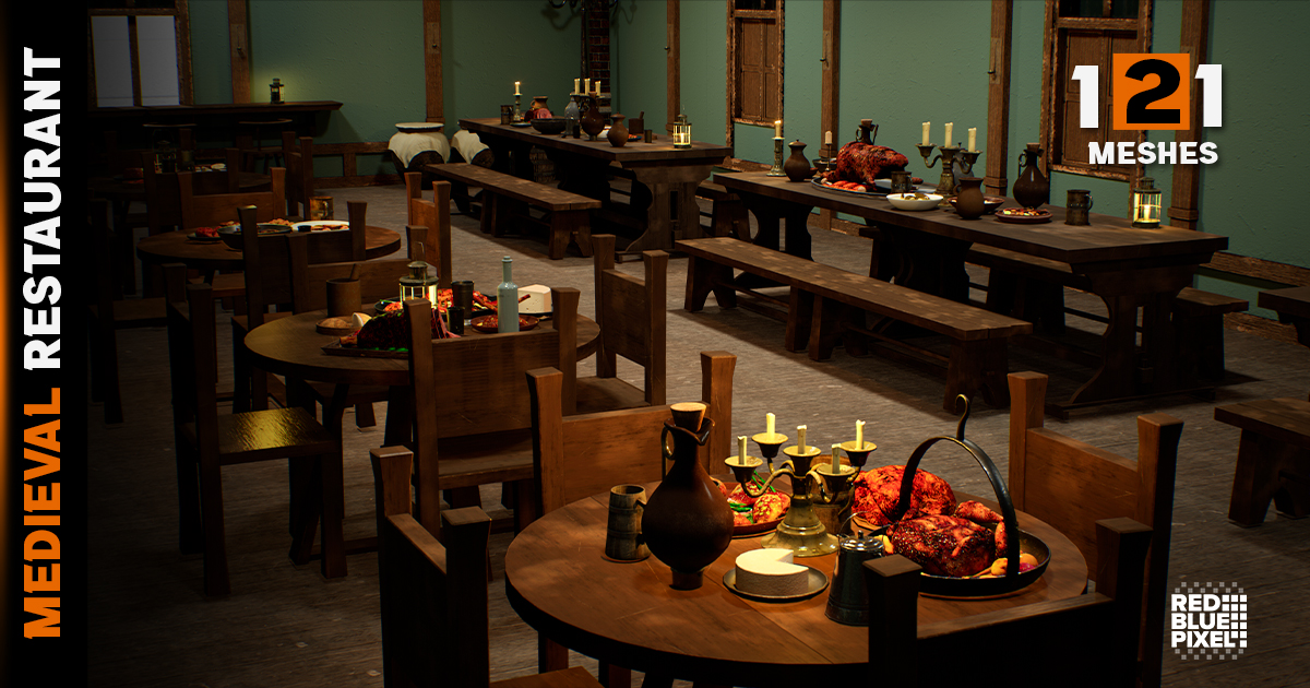 Medieval Restaurants | 3D 소품 | Unity Asset Store