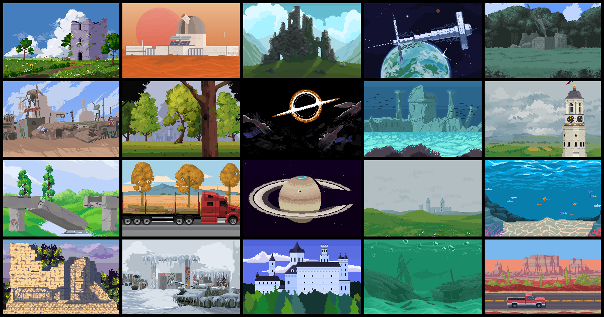 280 Ultimate Pixel Backgrounds Collection | 2D 环境 | Unity Asset Store