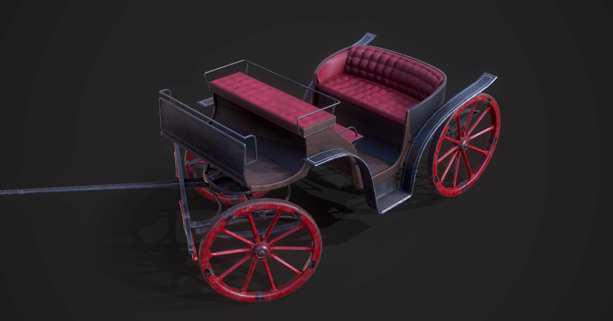 Old Carriage / Tachanka | 3D Land | Unity Asset Store