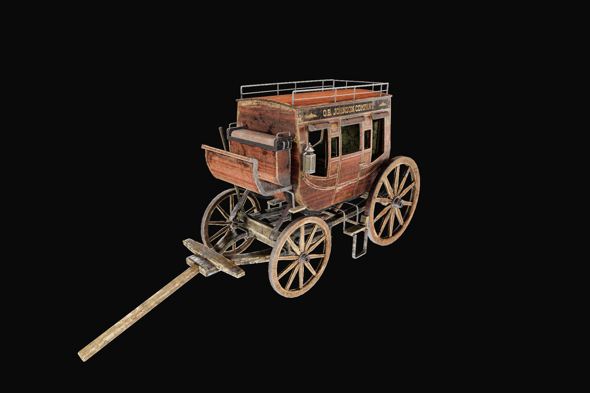 Stagecoach 3D Model Game Ready | 3D 道具 | Unity Asset Store