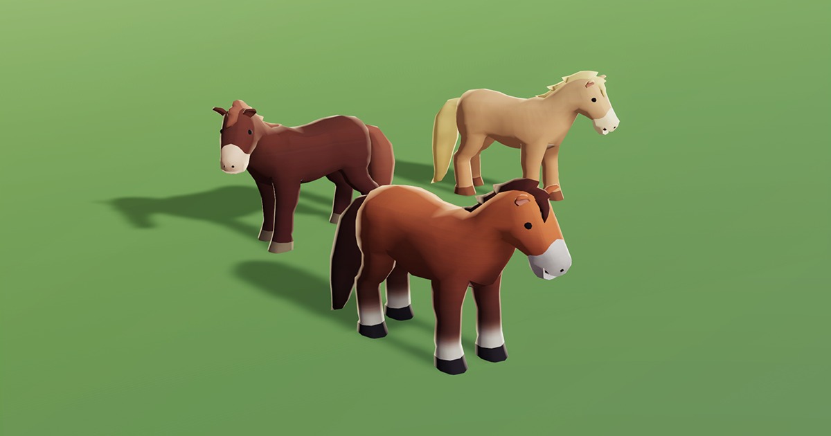 Farm Horse Cute Series | Characters | Unity Asset Store