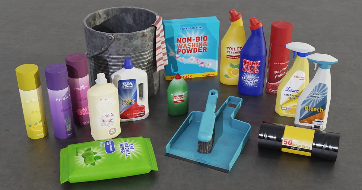 Cleaning Clutter | 3D Interior | Unity Asset Store
