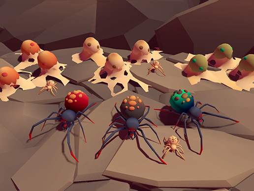 Warthog spiders with destructable eggs | 3D Creatures | Unity Asset Store