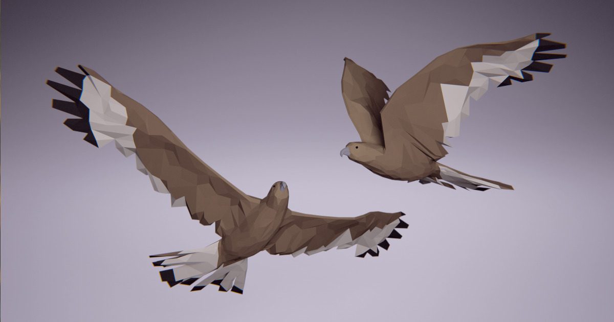 Low Poly Bird: Golden Eagle | Characters | Unity Asset Store