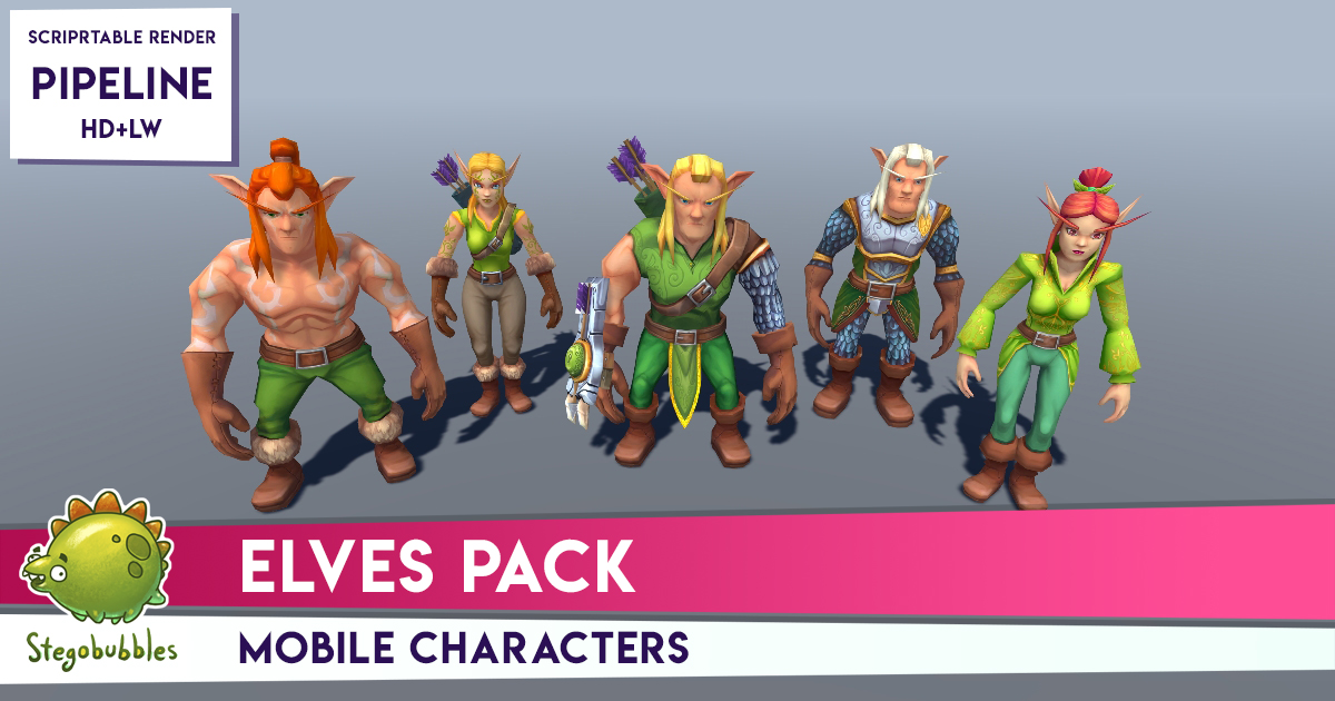 Elves Pack - Mobile characters | Characters | Unity Asset Store