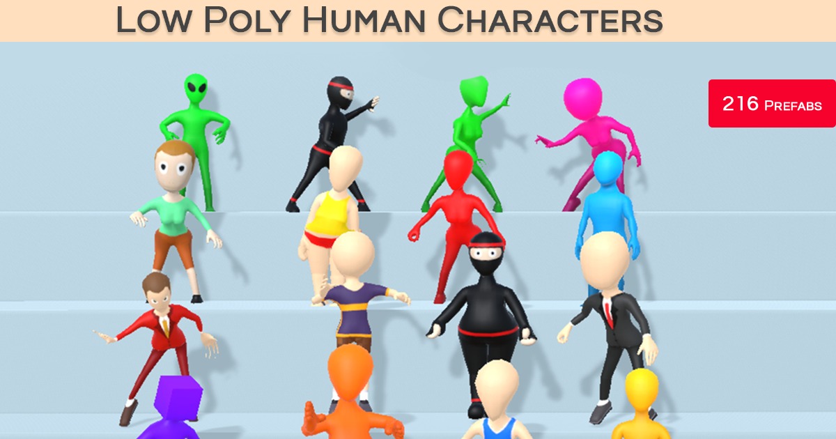 Low Poly Rigged Characters | 3D Characters | Unity Asset Store