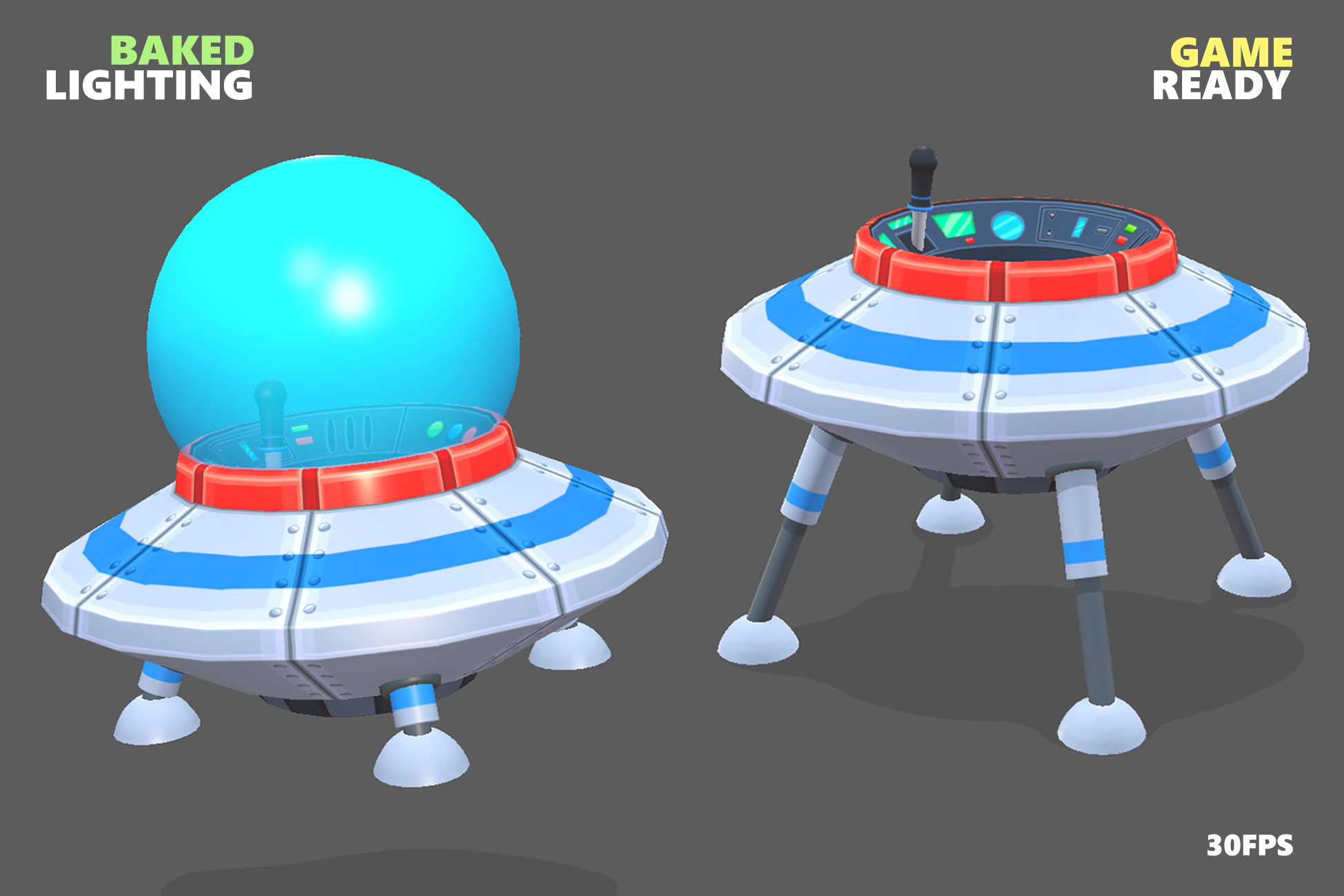 Spaceship Flying Saucer Animated | 3D 宇宙船 | Unity Asset Store