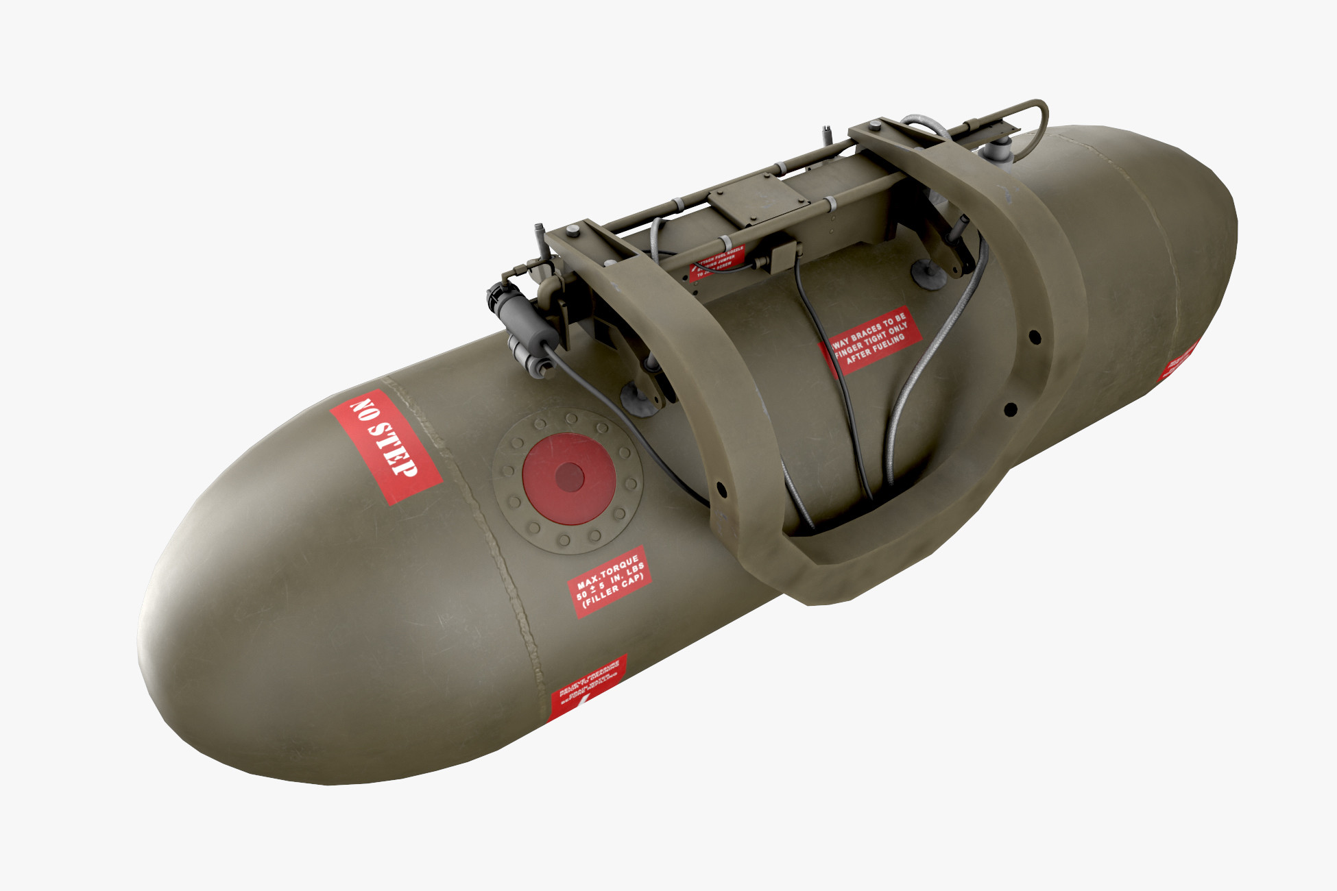 Helicopter External Fuel Tank 450L With Mount | 3D Weapons | Unity ...