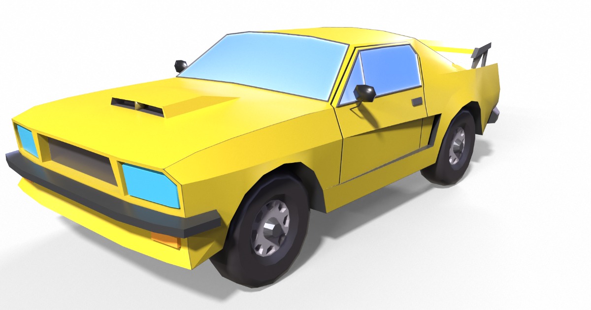 Low poly stylized car 2 | 3D Vehicles | Unity Asset Store