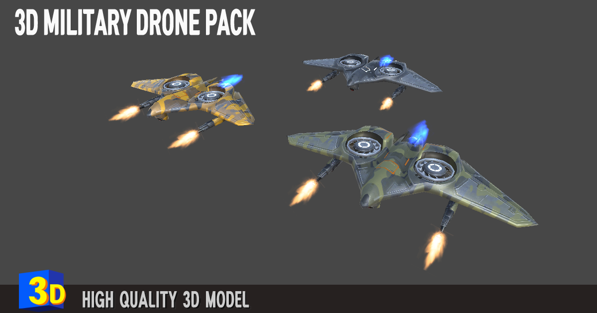 3D Military Drone PACK | 3D Air | Unity Asset Store