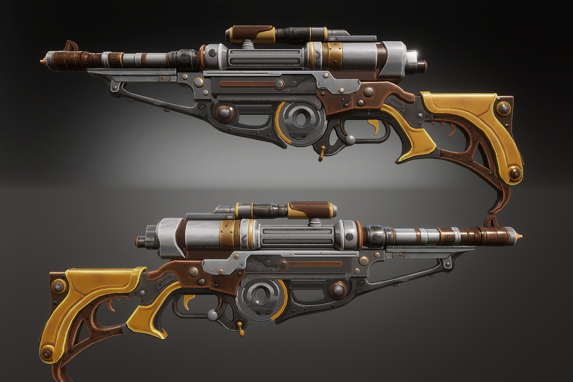 Steampunk: Assault Rifle | 3D Guns | Unity Asset Store