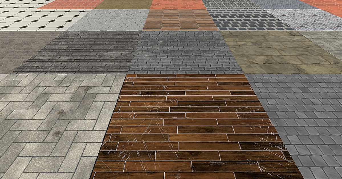 20 Man Made Ground Materials | 2D Floors | Unity Asset Store