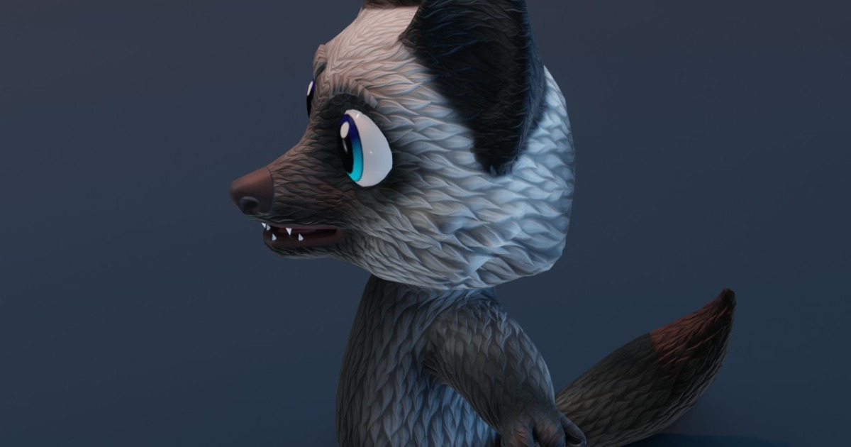 Cartoon Silver Fox Rigged 3D Model | 캐릭터 | Unity Asset Store
