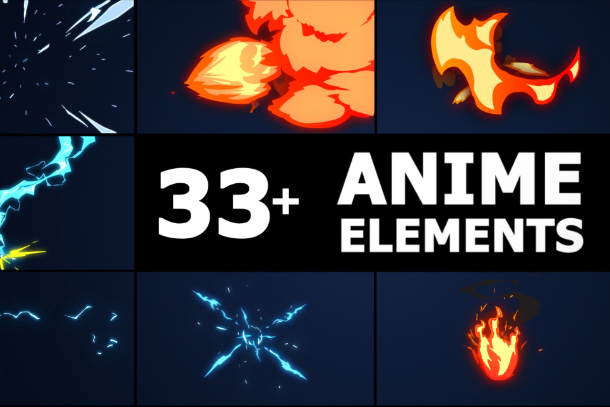 Anime Elements And Transitions | 2D Textures & Materials | Unity Asset ...