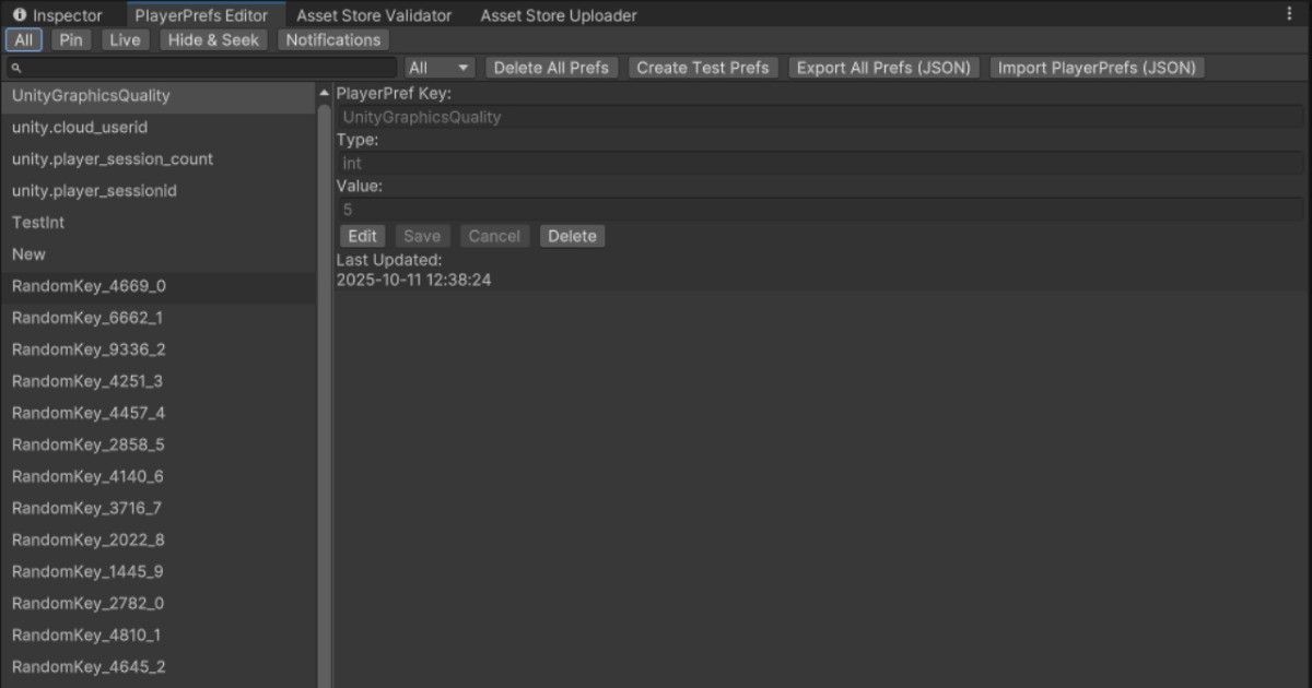 PlayerPrefs Editor & Manager | Utilities Tools | Unity Asset Store