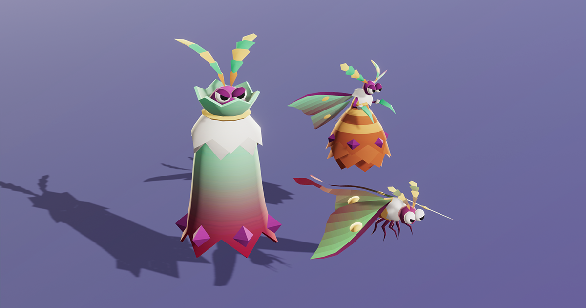 Moth Luna Moon Evolution Pack Cute Series | Characters | Unity Asset Store
