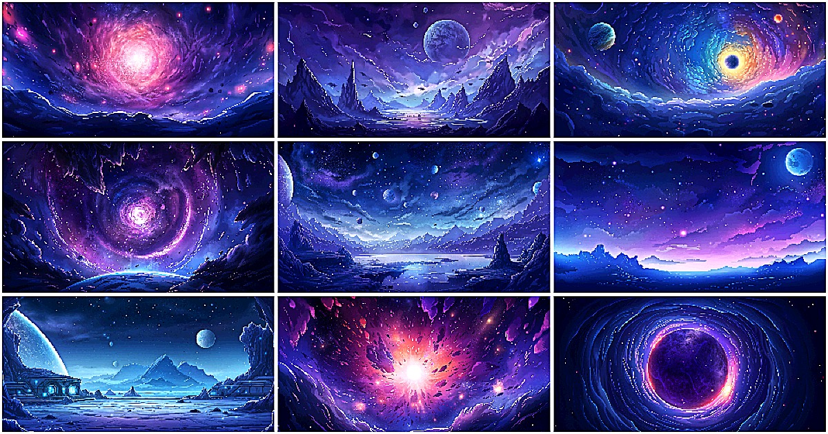 BACKGROUND - Pixel Galaxy 2 | 2D Environments | Unity Asset Store