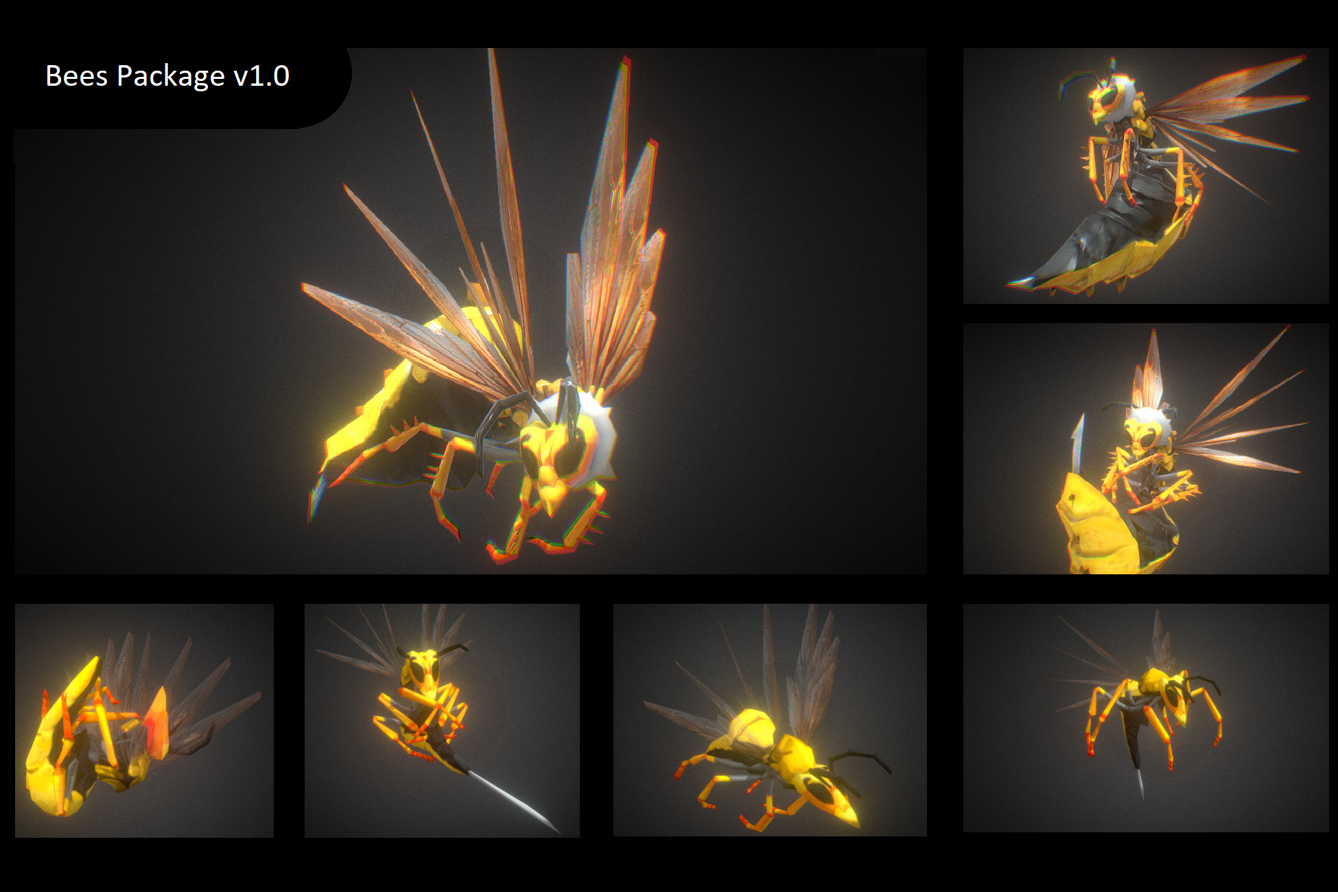 Bees Package v1.0 | 3D 生物 | Unity Asset Store