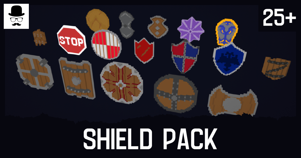 Shields Pack - 3D Voxel Weapons | 3D Weapons | Unity Asset Store