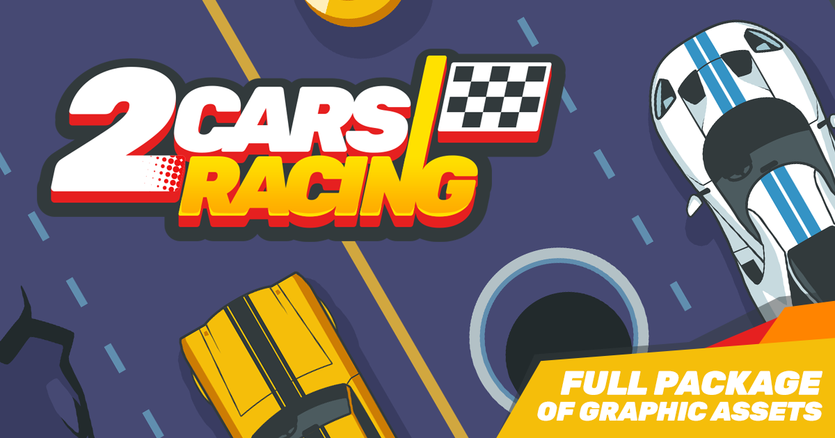 2 Cars Racing - Full Set of Graphic Assets | 2D Textures & Materials ...