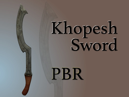 Khopesh Sword Object + PBR Texture | 3D 무기 | Unity Asset Store