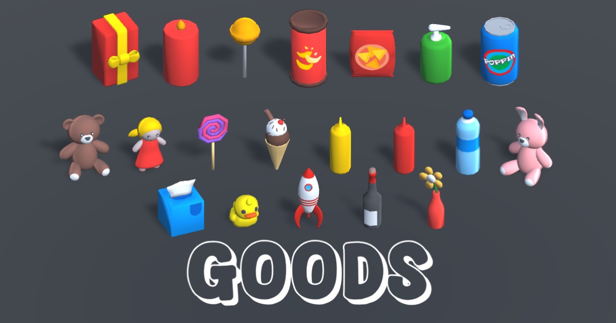 Goods for match & sort | 3D Props | Unity Asset Store