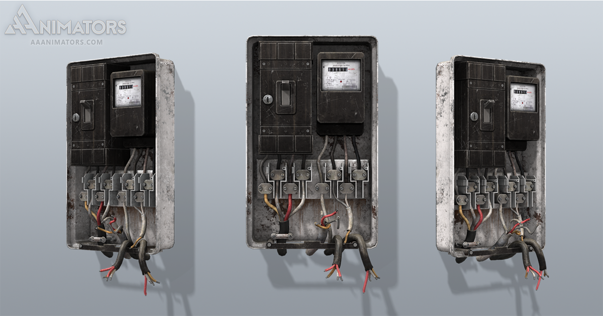 Low Poly Electricity Box 01 | 3D Industrial | Unity Asset Store