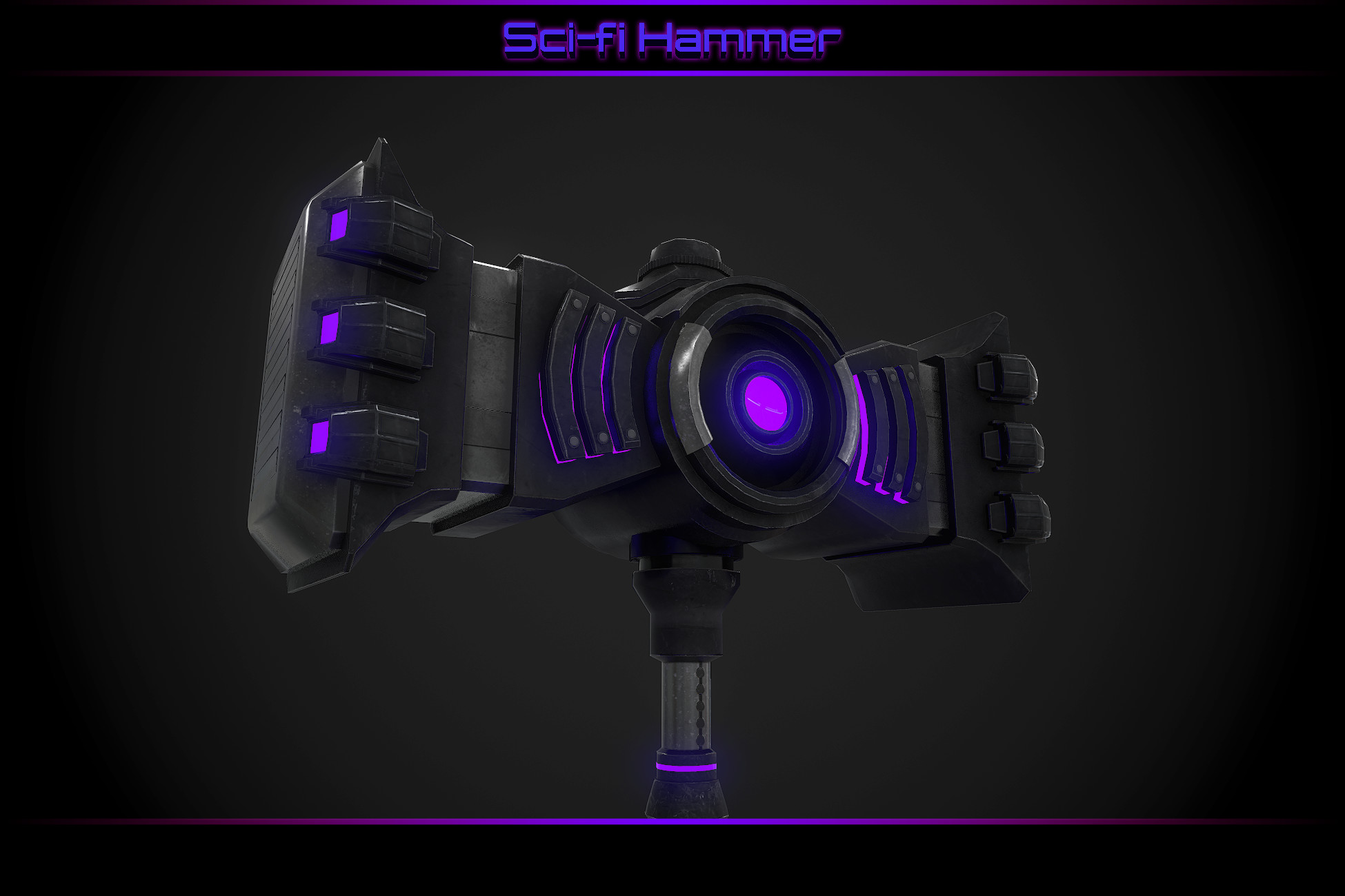 Sci-fi Hammer [PBR] | 3D Weapons | Unity Asset Store