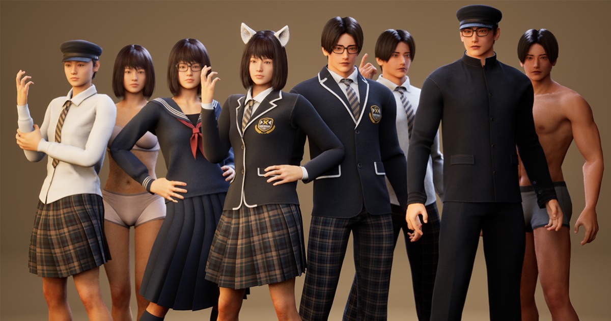 N5: School Boys and Girls | 3D Humanoids | Unity Asset Store
