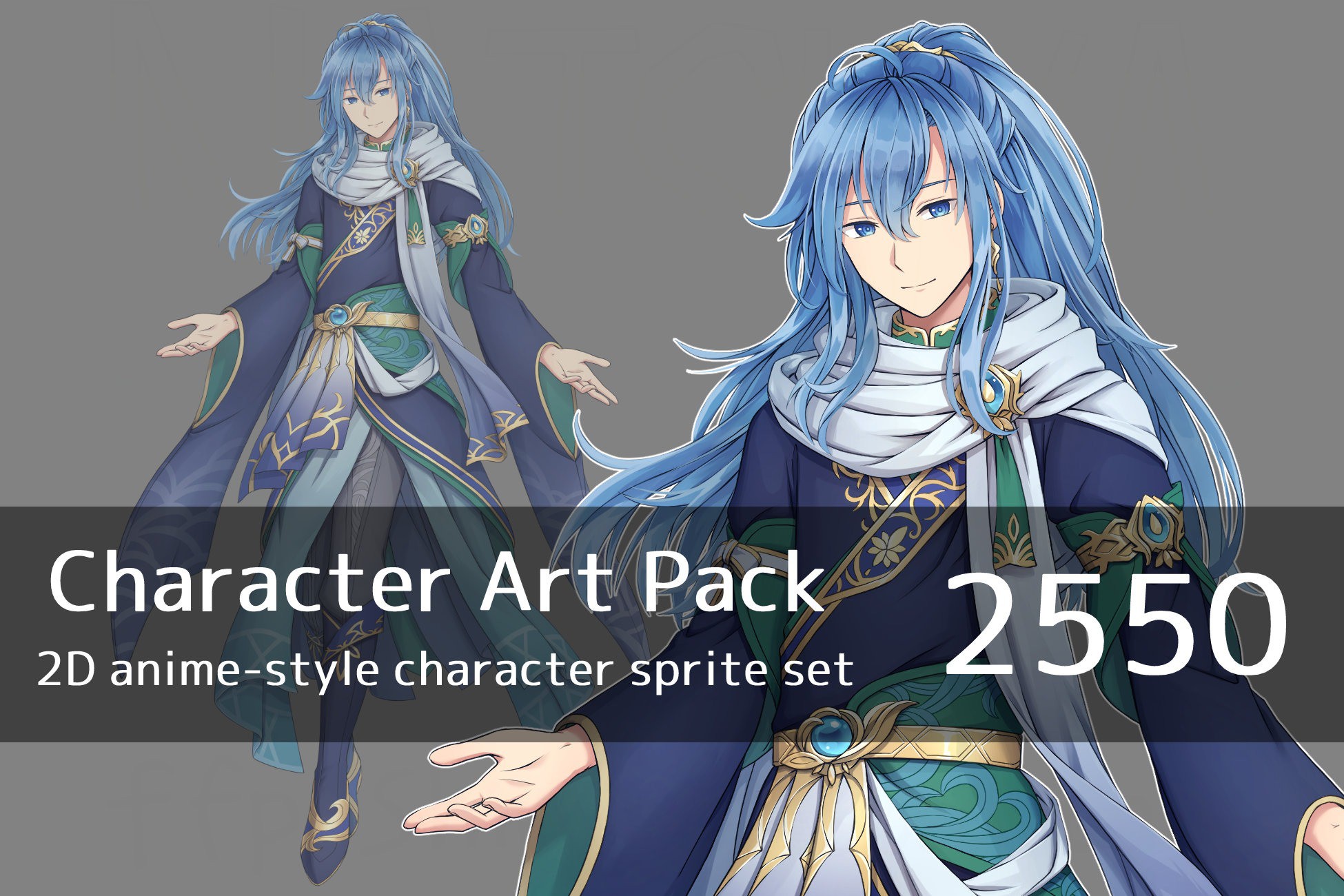 Anime Character Art Pack: 2550 - Image: Man, sorcerer, civil official ...