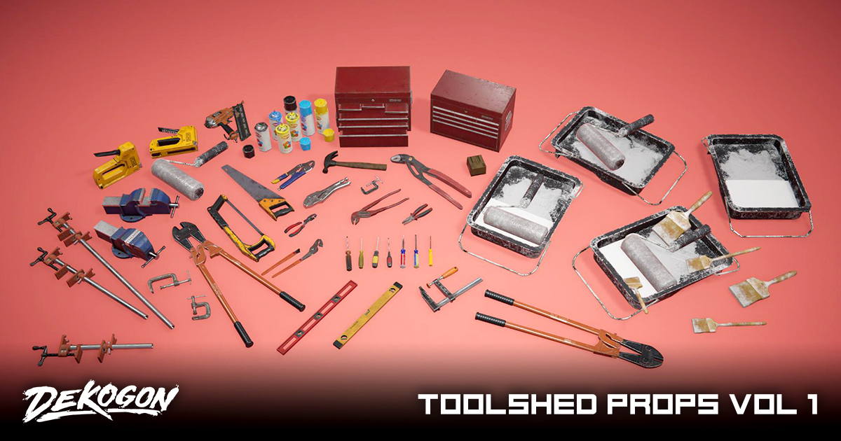 Toolshed Props - VOL 1 | 3D Tools | Unity Asset Store