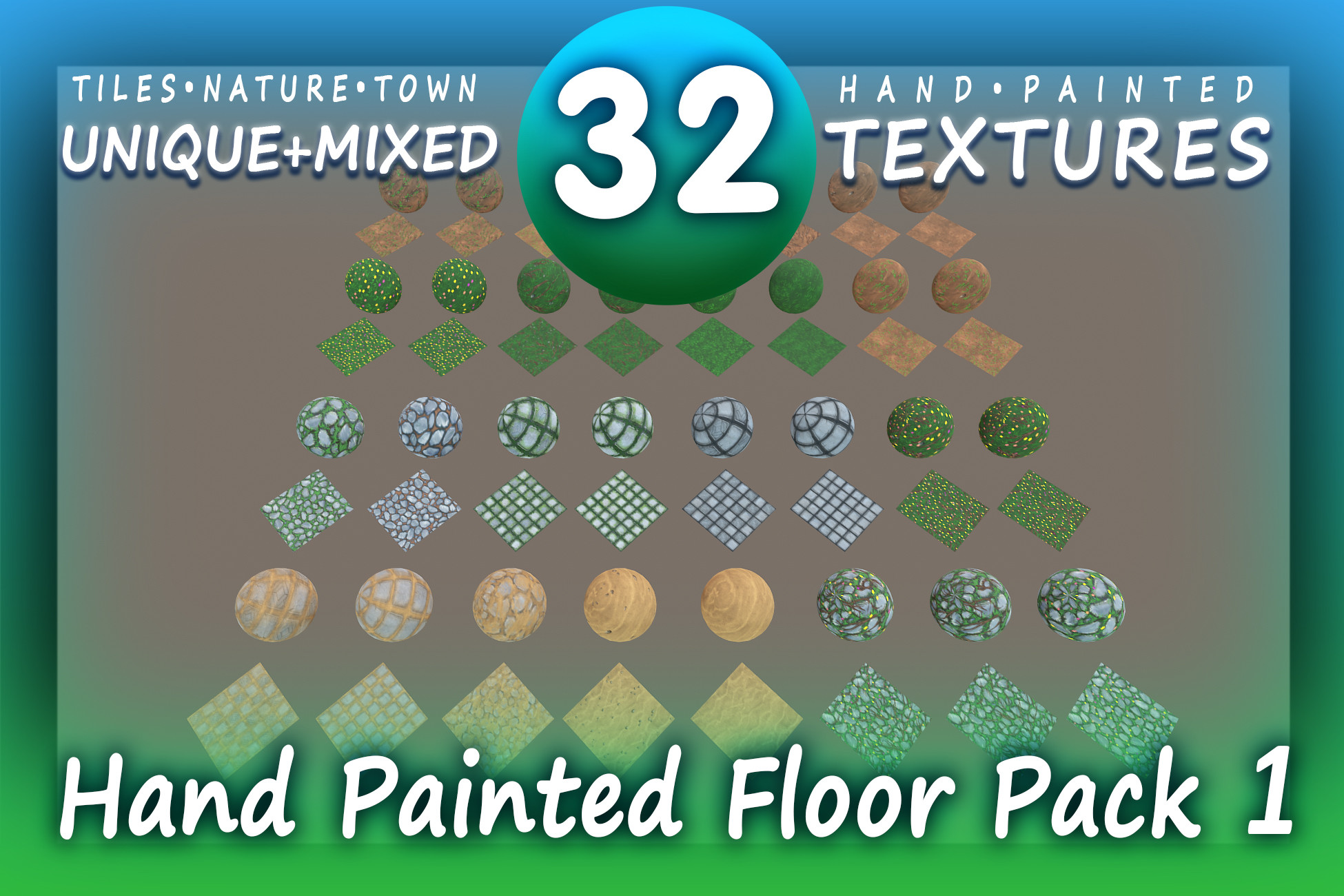 Hand Painted Floor Pack 1 | 2D Textures & Materials | Unity Asset Store
