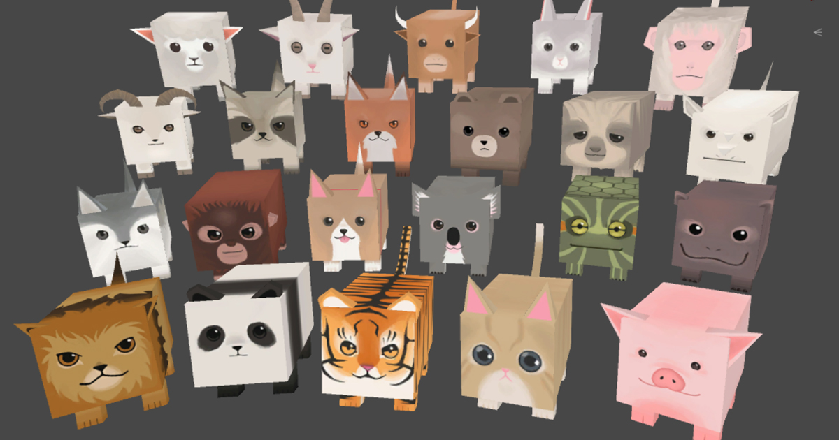 Cube-Animal_Pack | 3D Characters | Unity Asset Store