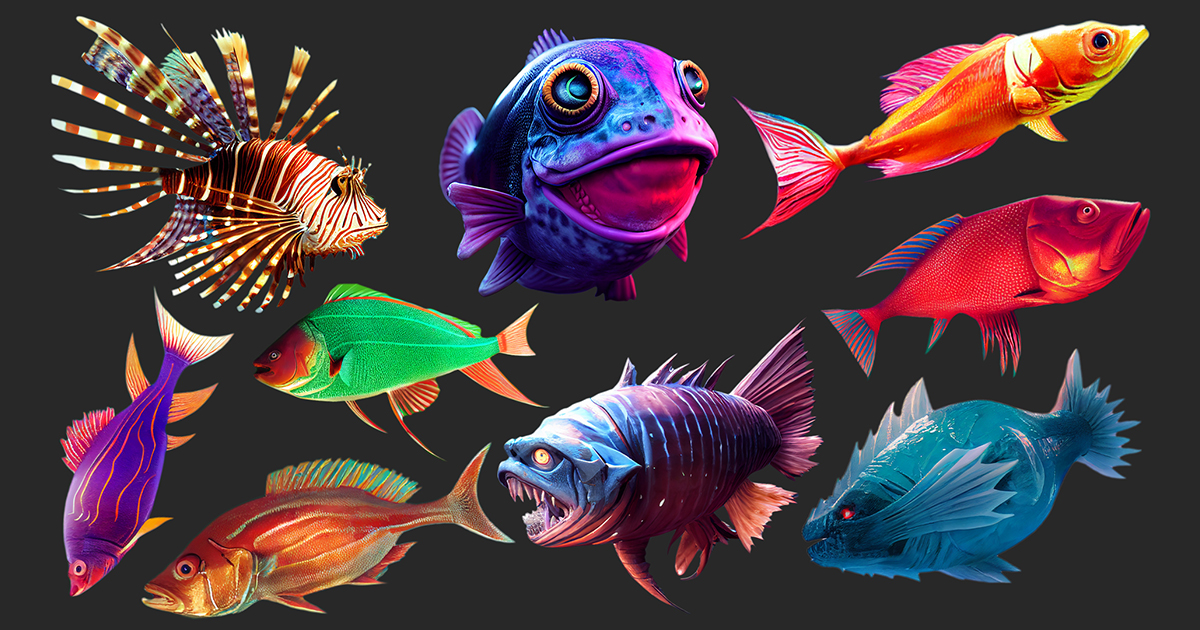 156 Fantasy Fish | 2D Icons | Unity Asset Store