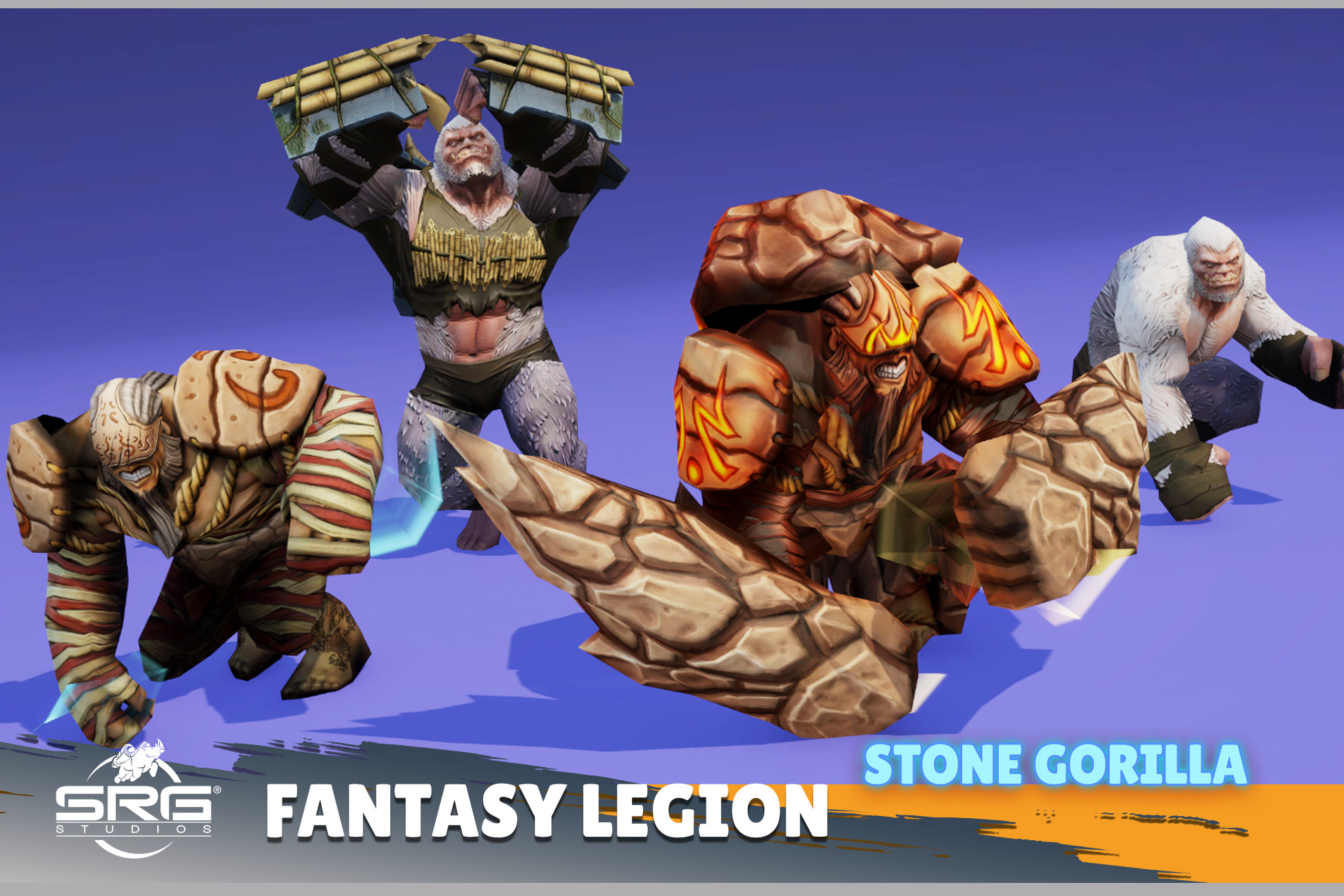Fantasy Legion - Stone Gorilla | 3D Characters | Unity Asset Store