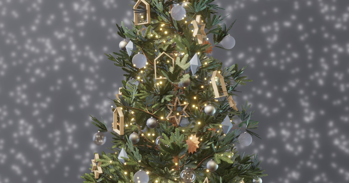 Christmas tree in scandi style (3D) | 3D Trees | Unity Asset Store