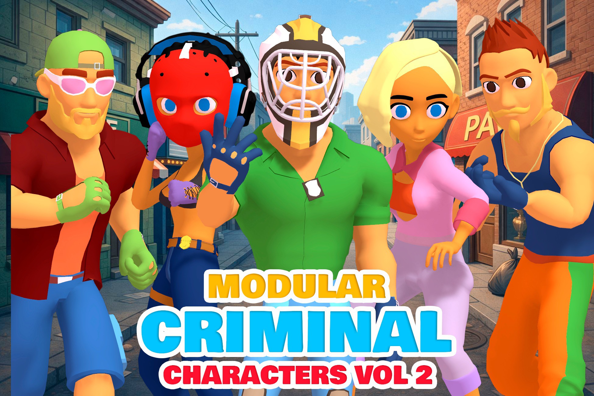 Stylized Criminal Characters Vol 2 | 3D Humanoids | Unity Asset Store